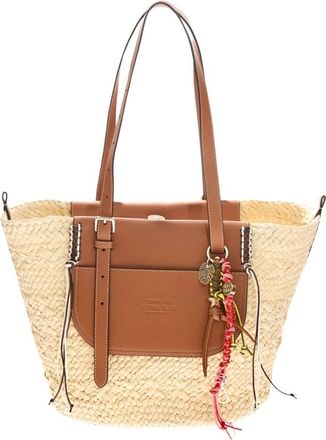 Cuba Lab Femme, Sacs, Beige, Taille: ONE Size Tropicana Tote Bag