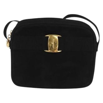 Ferragamo Pre-owned Suede Clutch - - Pre-owned - Damen - Schwarzk - ONE SIZE