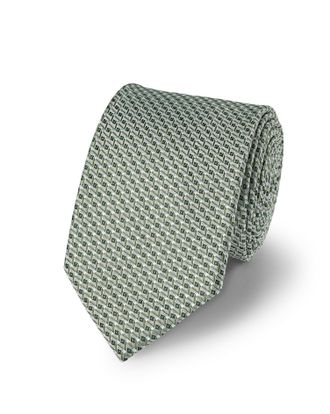 CHARLES TYRWHITT Gemusterte Krawatte aus Seide - Hellgr&uuml;n