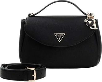 Guess sac &agrave; &eacute;paule bandouli&egrave;re sac &agrave; main Evie Top Handle Flap Bag Black noir