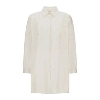 Herno Broderie Shirt - - Dresses - Damen - Wei&szlig; - S