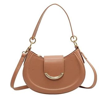 Generic Sac &agrave; bandouli&egrave;re tendance pour femme en cuir et sac &agrave; main pour tous les jours, sac &agrave; bandouli&egrave;re d&eacute;contract&eacute;, petit croissant, kaki, small