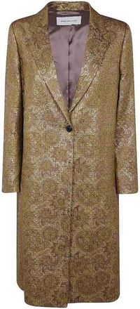 Dries Van Noten Langer Mantel - Gold