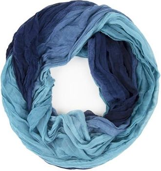 Glamexx24 Gloop loop Écharpe tube légère pour femme avec dégradé de couleurs Plusieurs couleurs, Écharpe à boucle bleu foncé/bleu clair, taille unique