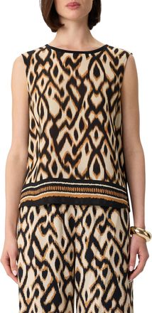 Comma &Auml;rmelloses Blusenshirt mit All-Over-Print