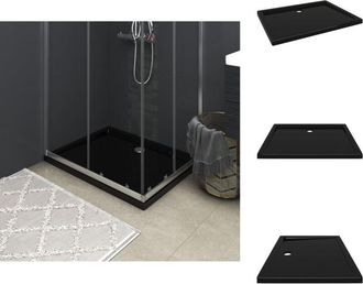 vidaXL Vidaxl - Duschwannen - Living Duschtasse abs Rechteckig Schwarz 80x100 cm - Schwarz