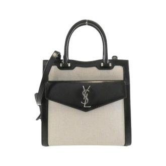 Saint Laurent Pre-owned Uptown Coated Canvas Bag - - Pre-owned - Damen - Beige - ONE SIZE