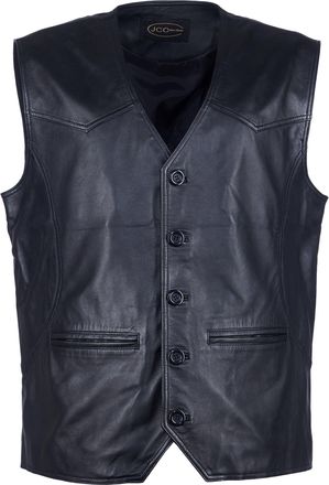 JCC Herren Lederweste Pramo 2 Black XXL