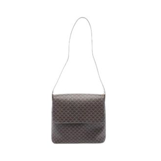 Celine Pre-owned Macadam PVC Coated Canvas Leather Shoulder Bag - Femme - Pre-owned - Brun - Taille: ONE Size