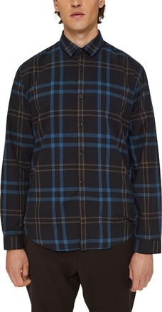 Esprit Herren 101EO2F302 Hemd, 001/BLACK, S