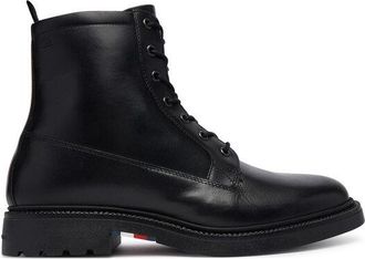 Tommy Hilfiger Schn&uuml;rschuhe Corporate Casual Lth Boot FM0FM06174 Schwarz