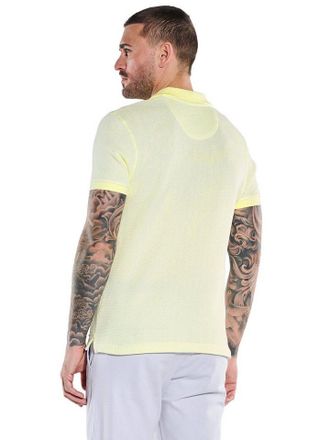Emilio Adani Poloshirt Herren Modisches Poloshirt mit besonderer Struktur, Hellgelb