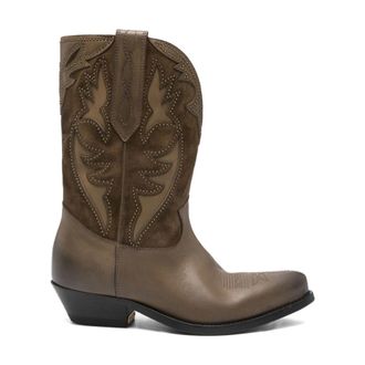 Golden Goose Wish Star Lederstiefel - - Shoes - Damen - Gr&uuml;n - 37 EU