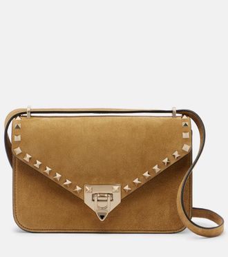 Valentino Garavani Schultertasche Rockstud Small aus Veloursleder