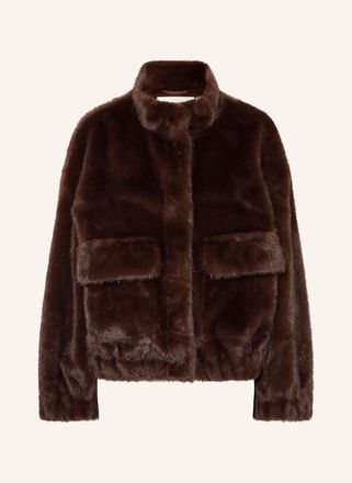 BA&SH Ba&Sh Kunstfell-Jacke Paros braun