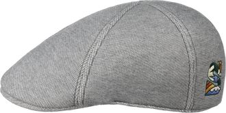 Stetson Texas x The Feebles Flatcap Schirmm&uuml;tze Schieberm&uuml;tze Baumwollcap Jerseycap Herren - mit Schirm Winter Herbst-Winter - XL (60-61 cm) grau