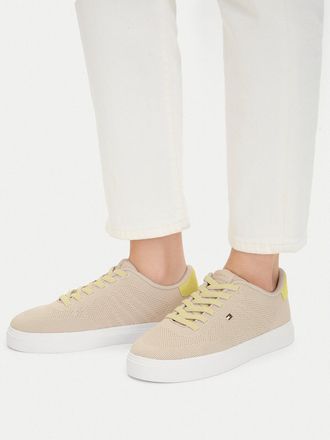 Tommy Hilfiger Sneakers Tommy Hilfiger Knit Cupsole FW0FW09289 Beige