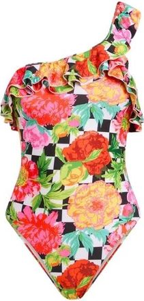 Moschino Femme, Maillots de bain, Multicolore, Taille: 40 FR Maillot de bain une pi&egrave;ce en Lycra imprim&eacute;