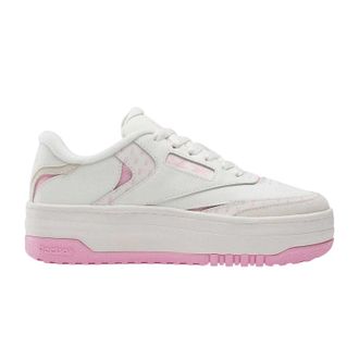Reebok Barbie Sneaker f&uuml;r Damen, Leder, Plattform-Absatz (Wei&szlig;/Pink)