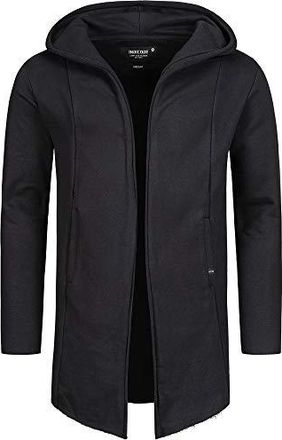 Indicode Hommes Brekstad Sweat Jacket | Veste Sweat Oversize à Capuche Black XXL