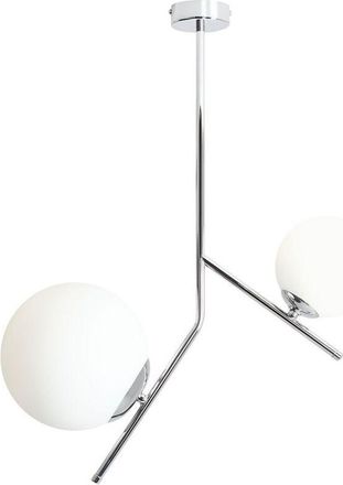 Licht-Erlebnisse Licht-erlebnisse - Deckenlampe Metall Glas Chrom Wei&szlig; E14 Kugelschirm Modern