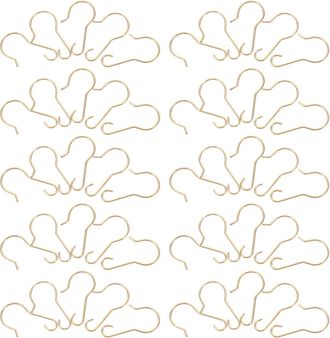 BESPORTBLE Ipetboom 200st&uuml;cke Dekorative Metallhaken f&uuml;r Christbaumschmuck Mini-Haken f&uuml;r Kugeln Dachrinnenhaken f&uuml;r Lichterketten und Au&szlig;enbeleuchtung Lichterke