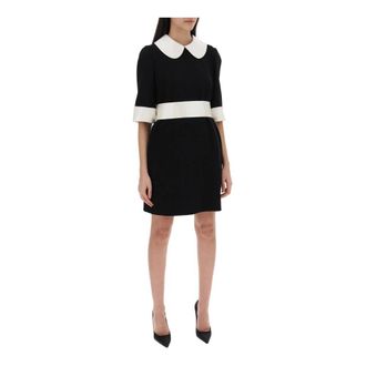 Dolce & Gabbana Satin und Crepe Mini Kleid - - Dresses - Damen - Schwarzk - M