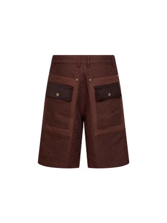 Casablanca Mens Cargo Shorts Cotton Brown