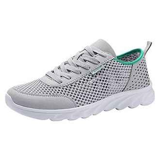 Generic Chaussures de sport d&eacute;contract&eacute;es pour homme - Baskets de marche en maille &agrave; lacets - Chaussures de tennis respirantes et confortables - Chaussures pl