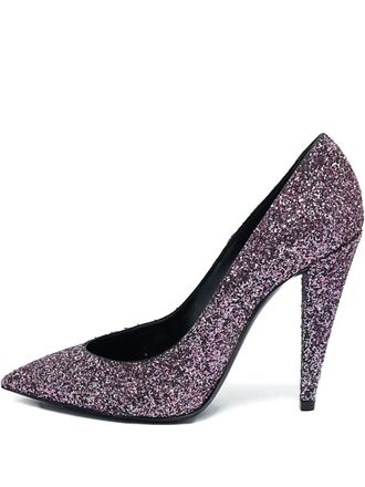 Saint Laurent escarpins pailletées à bout pointu - Violet