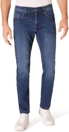 Pioneer Authentic Jeans Pioneer Authentic Jeans Jean Rando pour homme | Pantalon pour homme | Coupe droite | Bleu denim délavé, Blue/Black Used Whisker 6805, 42W x 30L