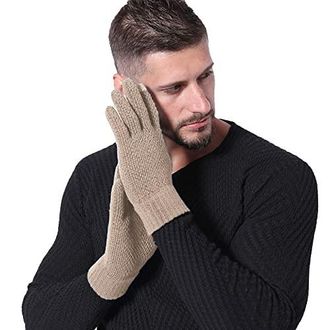 Generic Gants Homme Hiver - dHiver Chauds D&eacute;contract&eacute;s avec Bonhomme de Neige en Peluche pour Femmes et Hommes 2pi&egrave;ces