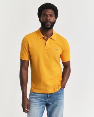 GANT Herren Regular Fit Shield Piqué Poloshirt (XXXL) Gelb LICHEN
