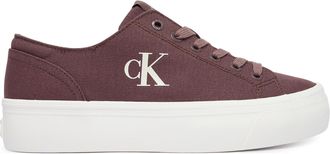Calvin Klein Jeans Sneakers Calvin Klein Jeans Vulc Flatform Low Canvas Mg YW0YW01763 Dunkelrot