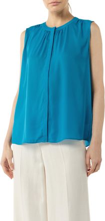 Comma Flie&szlig;ende Chiffonbluse mit Knopfleiste