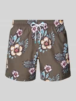 Sundek Badehose mit Ges&auml;&szlig;tasche und Label-Patch