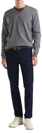 Benetton Herren Trikot V-Ausschnitt M/L 1002U4407 Pullover, Dunkelgrau 507, Small