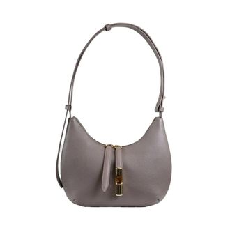 Furla Graue Schultertasche mit abgerundeter Form - - Bags - Damen - Grau - ONE SIZE