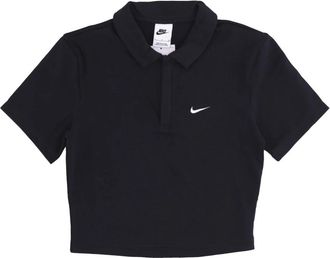 Nike Kurzes Poloshirt-Cropped Top - - Sport - Herren - Schwarzk - L