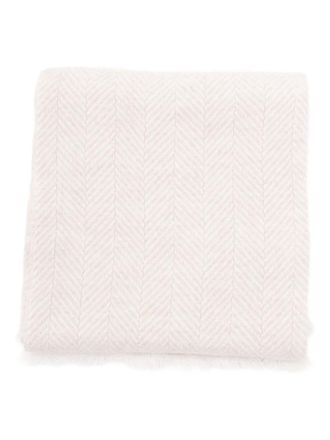 Brunello Cucinelli écharpe en cachemire à chevrons - Tons neutres