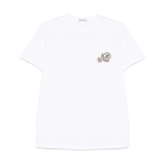 Moncler Homme, Tops, Blanc, Taille: S Maglia T-shirt