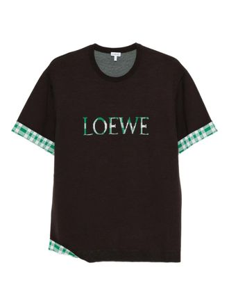 Loewe t-shirt &agrave; logo imprim&eacute; - Marron