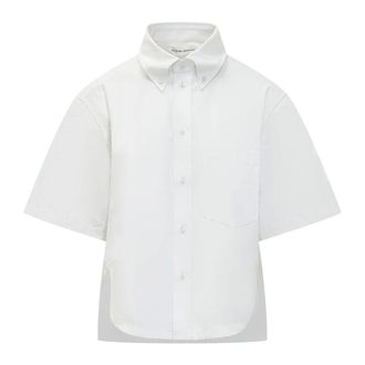 Victoria Beckham Femme, Blouses et Chemises, Blanc, Taille: 36 FR Chemise &agrave; Manches Courtes
