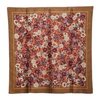 Dior Pre-owned Silk Scarf - Femme - Pre-owned - Brun - Taille: ONE Size