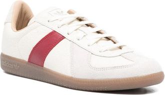 adidas Calf Leather with Stripe Detail Sneaker - White