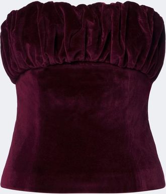 Poss&eacute; Top bustier Maria en velours de coton