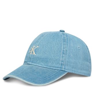 Calvin Klein Cap Calvin Klein Monogram Embroidery Denim Cap LV04G5003G Blau