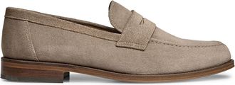 CHARLES TYRWHITT Penny Loafer aus Wildleder - Steingrau