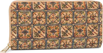 styleBREAKER Portemonnaie Kork Geldb&ouml;rse mit buntem Muster Print