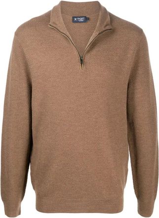 Hackett Pull &agrave; col montant - Homme - Pulls - Brun - Taille: XL